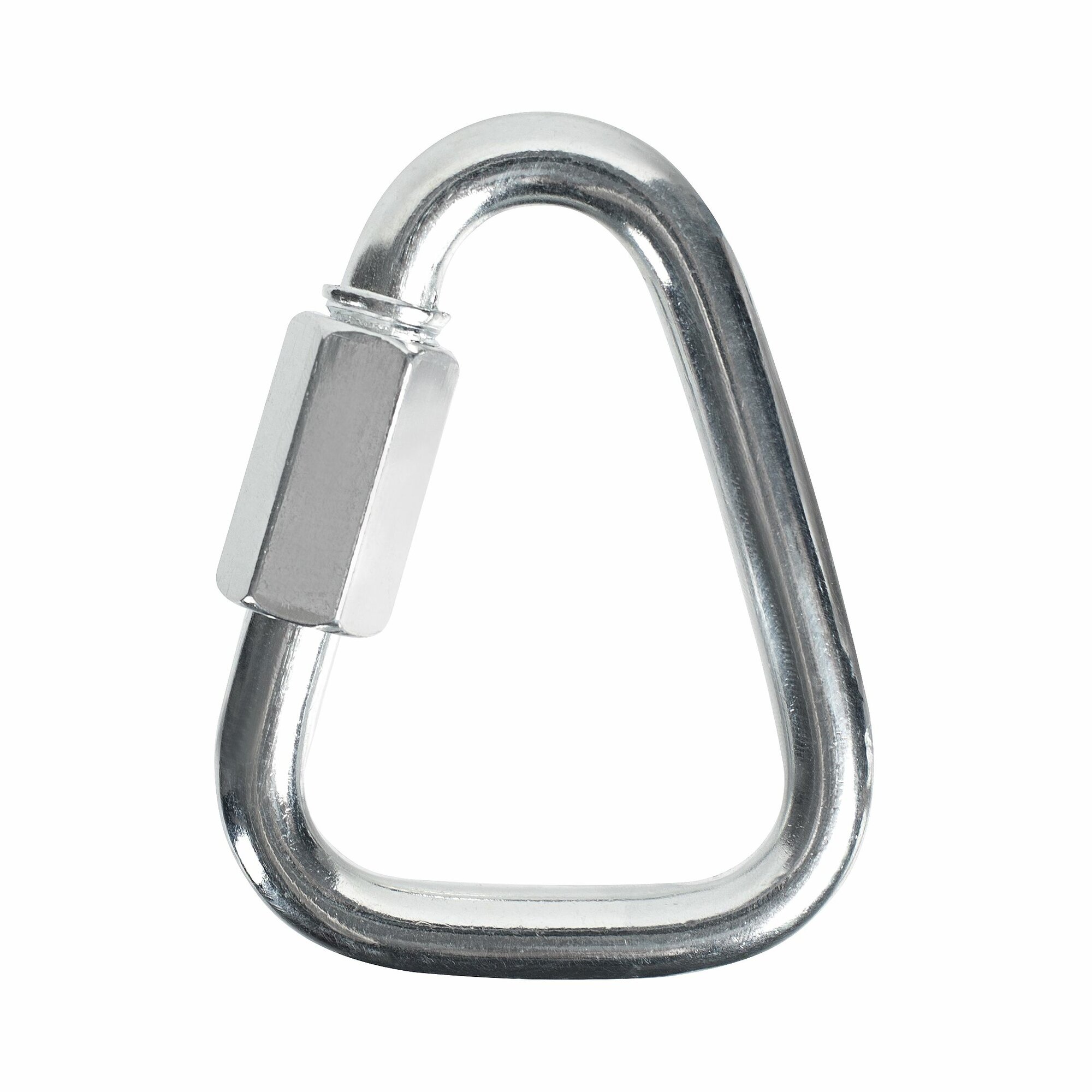 Карабин треугольный стальной резьбовой вертикаль Delta 10 мм (ver 0202)