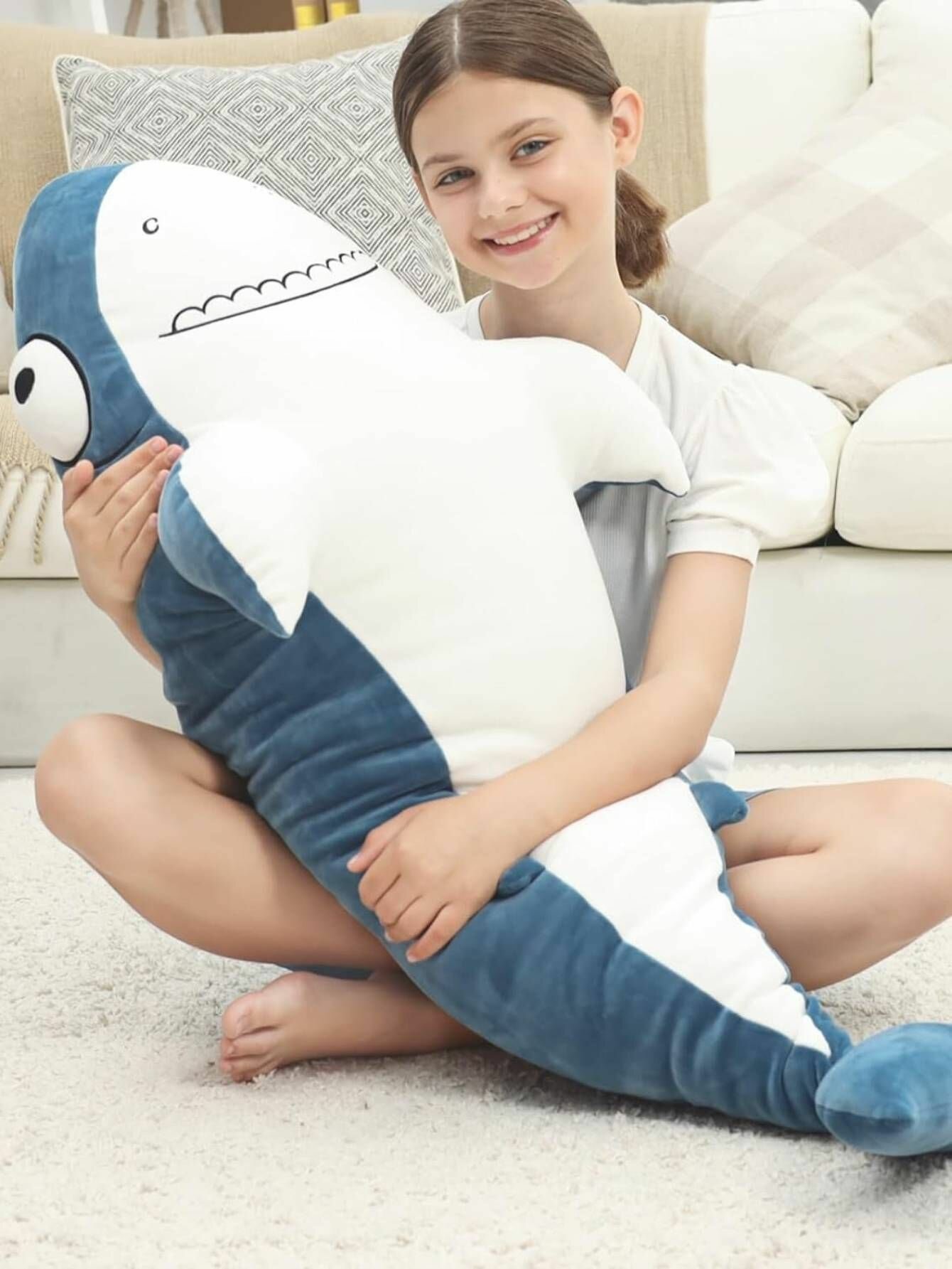 Кит мягкая игрушка синий акула 120cm