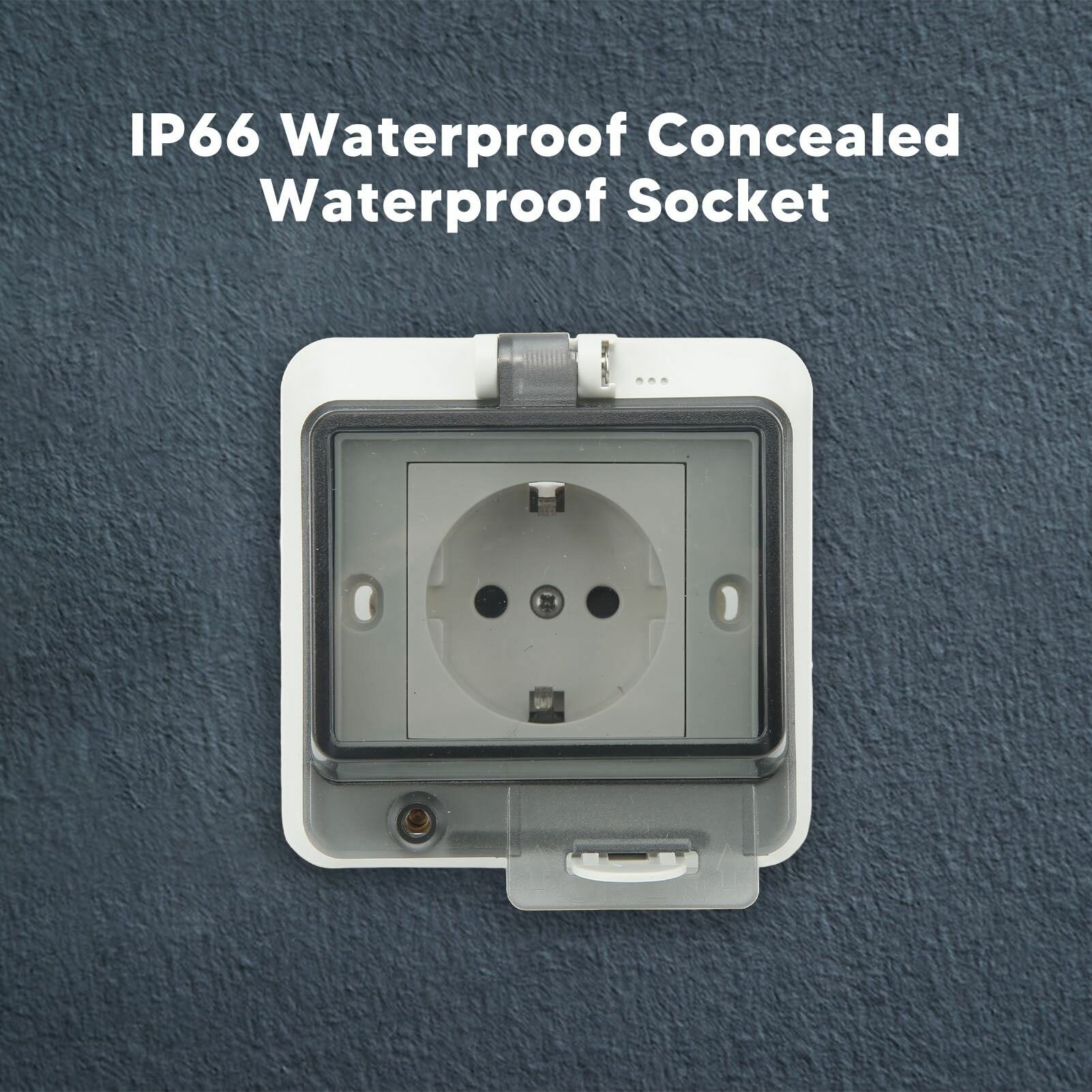 Стандарт ЕС IP66 Водонепроницаемая настенная розетка Настенная скрытая вилка-адаптер с корпусом ПК 250 В 16 А