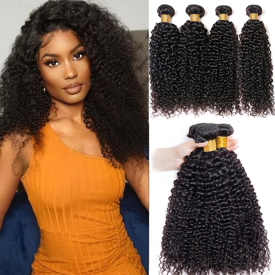 Индийские натуральные волосы JESSENIA HAIR, курчавые, 3 пучка 14inch 1PCS