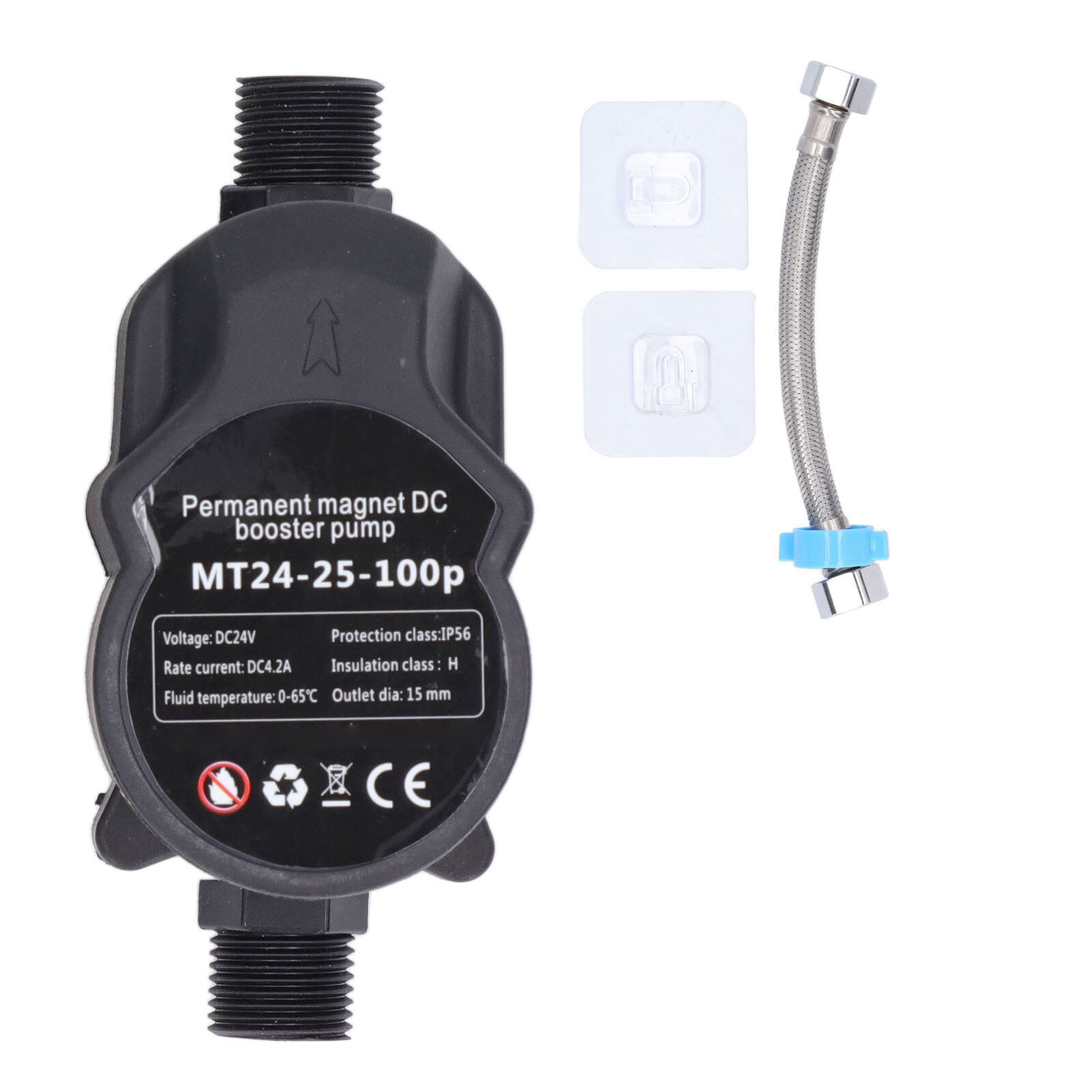 Автоматический насос-усилитель давления воды для душа, рециркуляционный, настенный, 24 В постоянного тока, вилка EU 100–240 В.