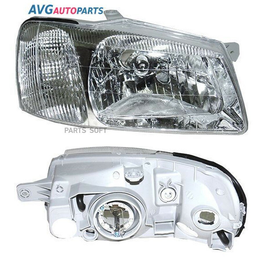 Фара механический корректор 00-12 (ТагАЗ) правая AVG от официального дистрибьютора, AVG, артикул 31550128