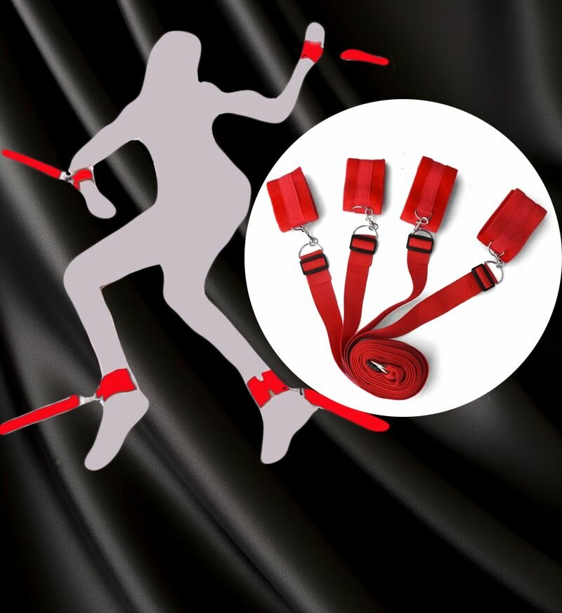 БДСМ набор для кровати, бондаж для ролевых игр, фиксатор рук и ног