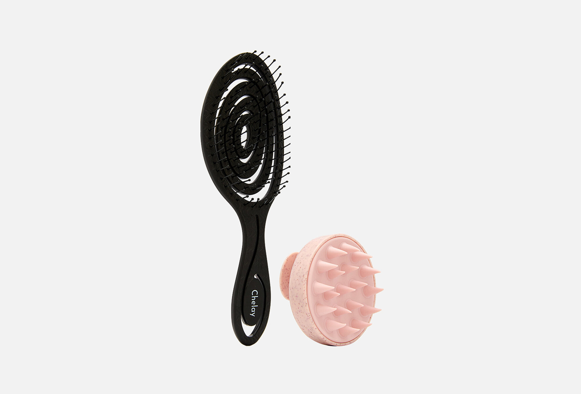 Набор щетка-массажер+расческа CHELAY set for gentle hair care