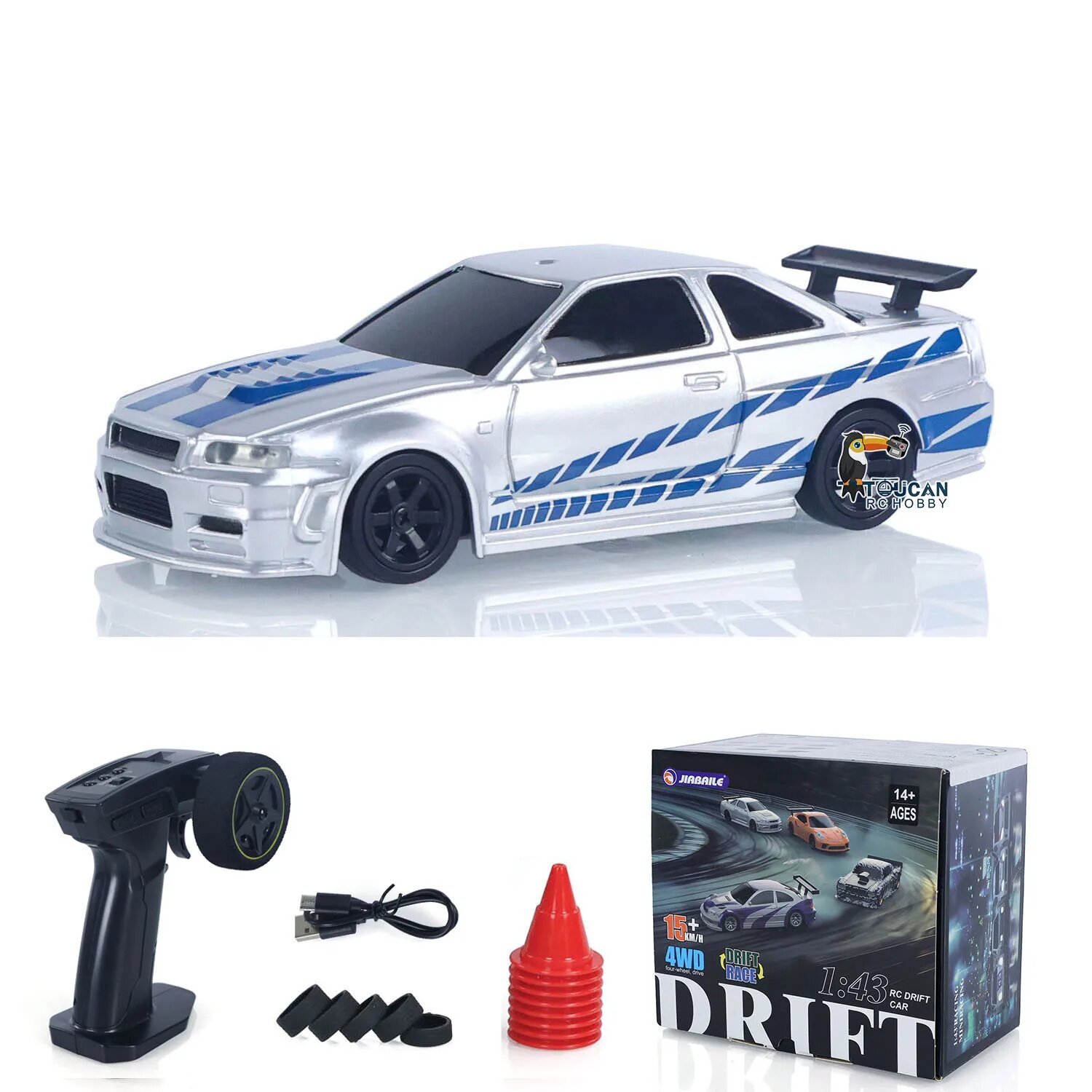 Радиоуправляемый гоночный автомобиль 1/43 Nissan Skyline R34 4304A