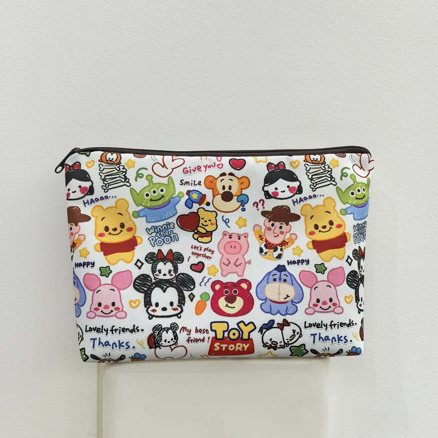 Miniso Милая косметичка в корейском стиле, портативная, вместительная, с рисунком студента, водоотталкивающая, для путешествий, хранения туалетных принадлежностей