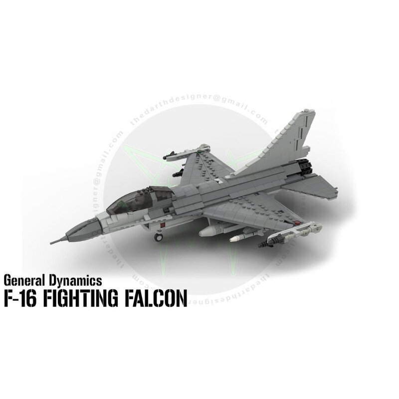 Трансграничная горячая модель истребителя MOC-187679F-16 "Fighting Falcon" | Масштаб 1:35 (2-е издание) одно поколение