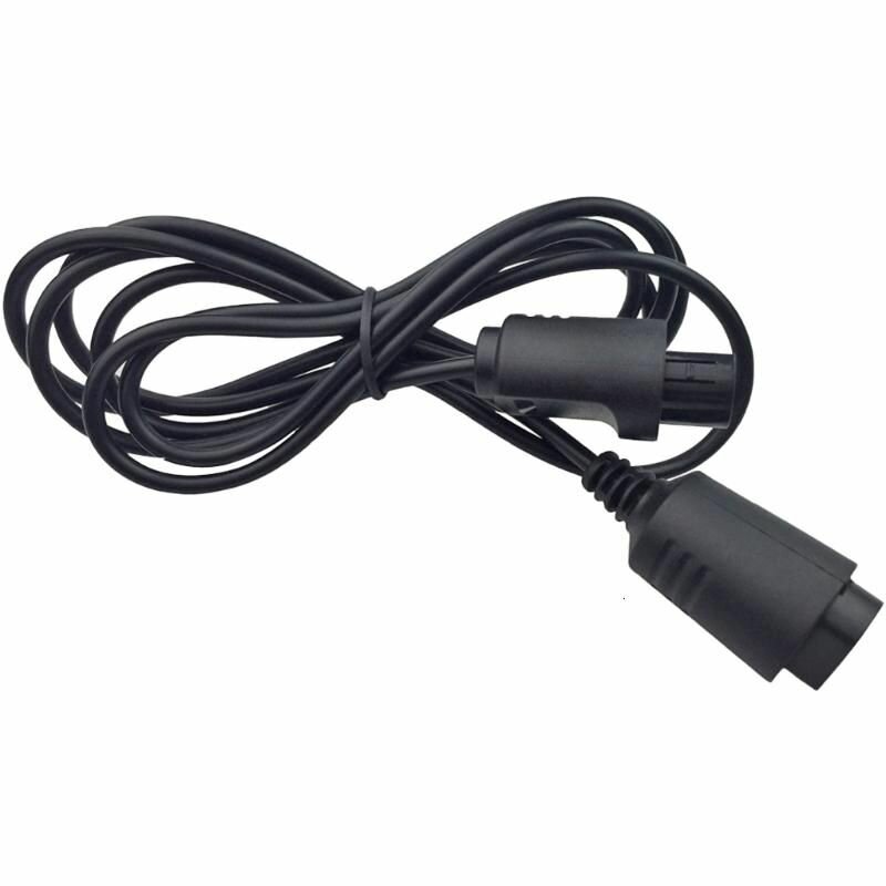 5,9 -футовой шнур для контроллера игры для N64 Гибкий провод расширяющий аксессуарный аксессуарный геймпад, Черный 1,8 м