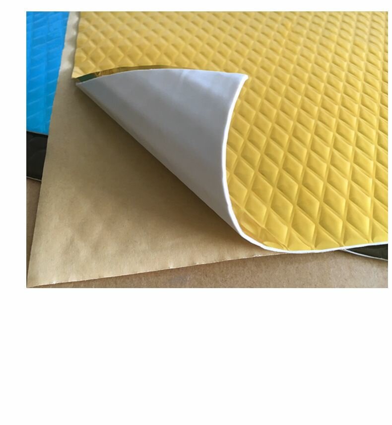 Шумоподавляющая материя самоклеющаяся, демпфирующая битумная плёнка с пеной, для водопроводных труб, автомобиля и ванной комнаты