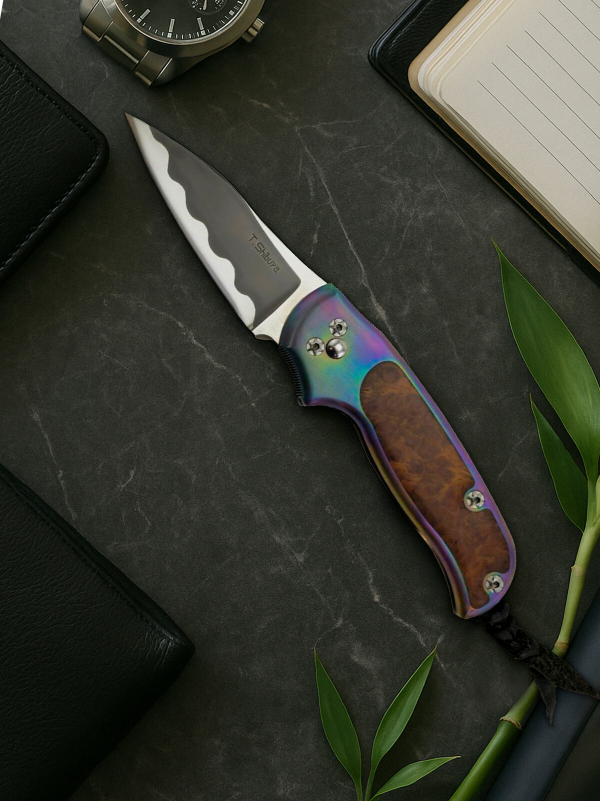 Ручная работа, Нож складной Toru Shibuya 8 см, порошковая сталь ATS-34, единичный экземпляр, Япония