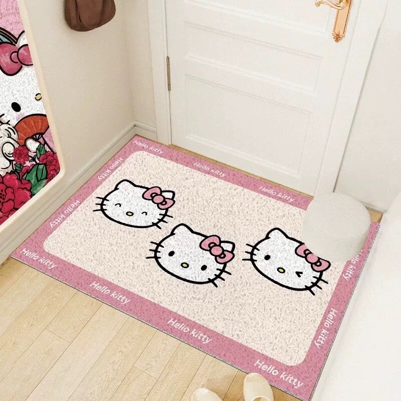 Hello Kitty Коврик для пола, Коврик для входной двери, розовый, 40x60 cm