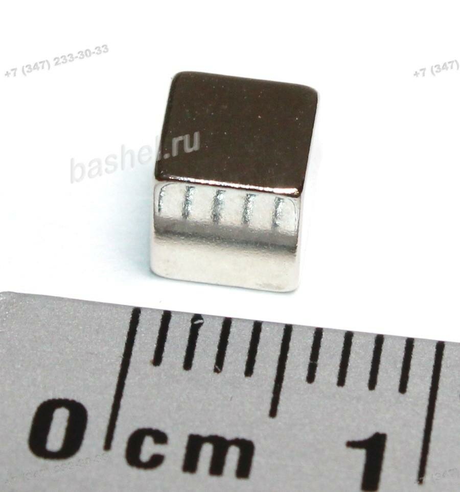 Магнит прямоугольный -071_1- 5x5x5mm N38 (800гр.), неодимовый