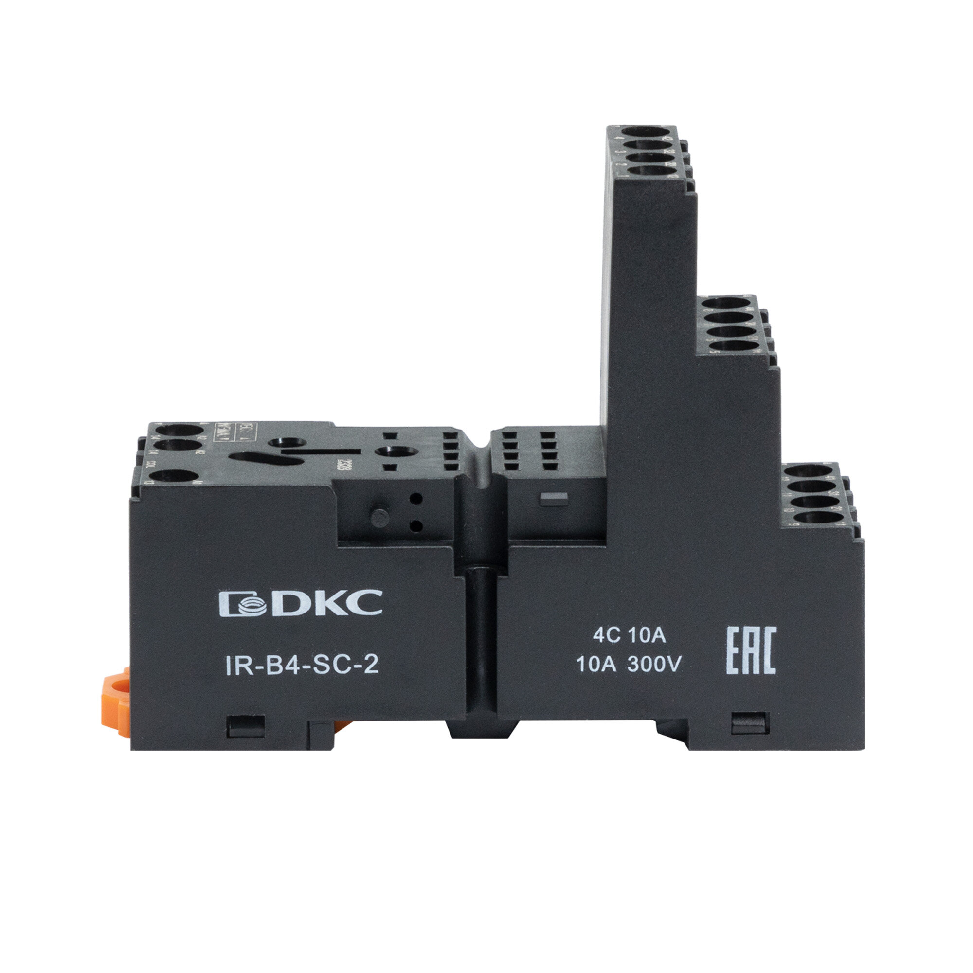 Колодка с винтовыми клеммами DKC для реле на 4 группы: IR-24DC-220DC-230AC-4CO