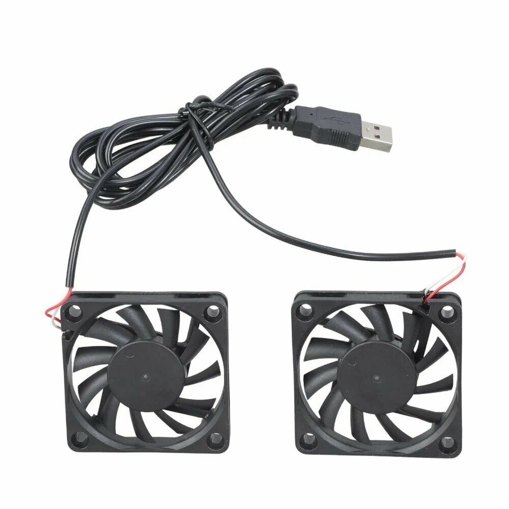 Двойные бесшумные USB-вентиляторы 60x60x10мм