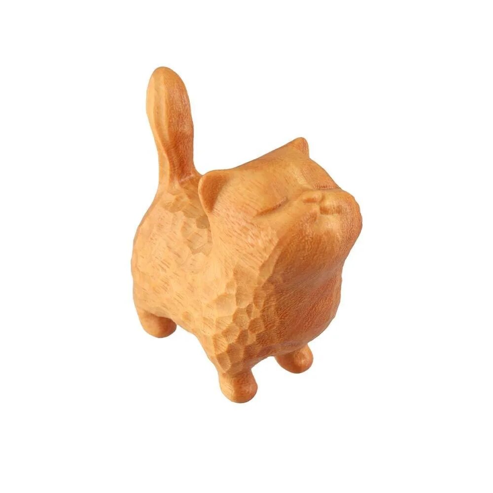 Деревянная кошка статуэтка, цвет A