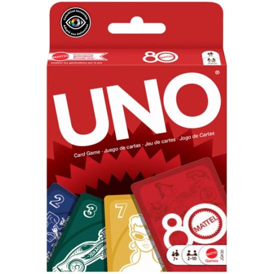 Настольная игра Mattel UNO 80th Ruby Red
