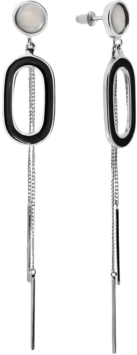 Серьги, серебро, 925 проба, тигровый глаз, эмаль