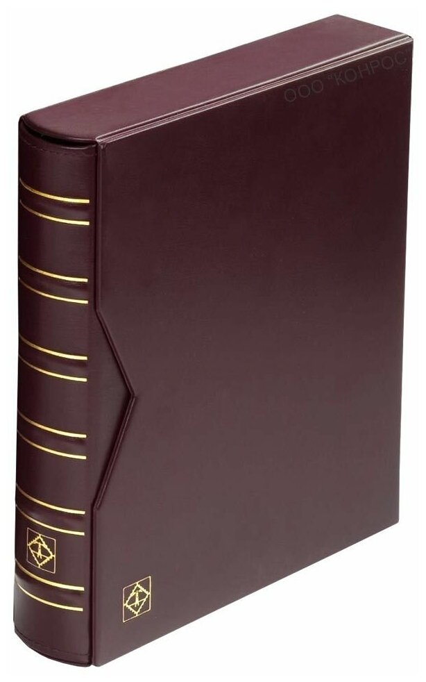 Альбом Classic Grande для монет, банкнот, открыток, в футляре, без листов, бордовый. Leuchtturm.