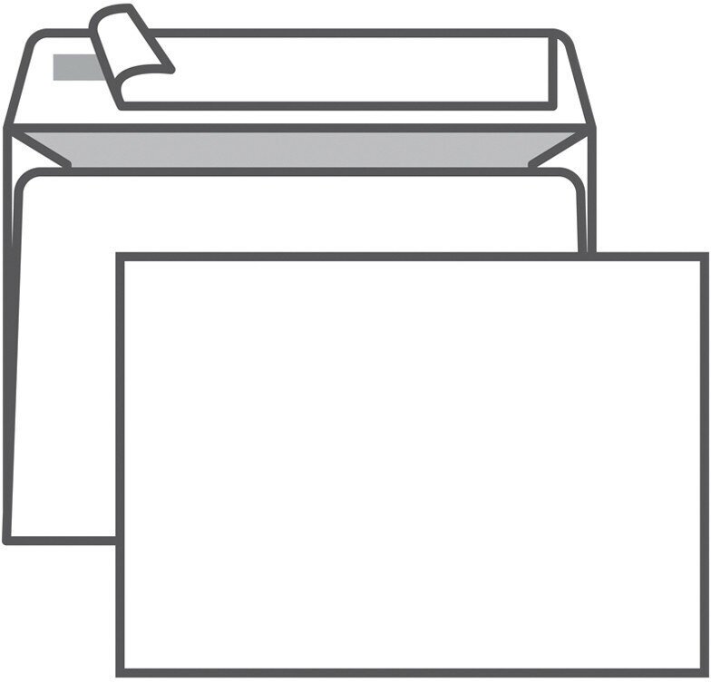Конверт С6, KurtStrip, 114*162мм, б/подсказа, б/окна, отр. лента, внутр. запечатка, 1000 штук, 208773