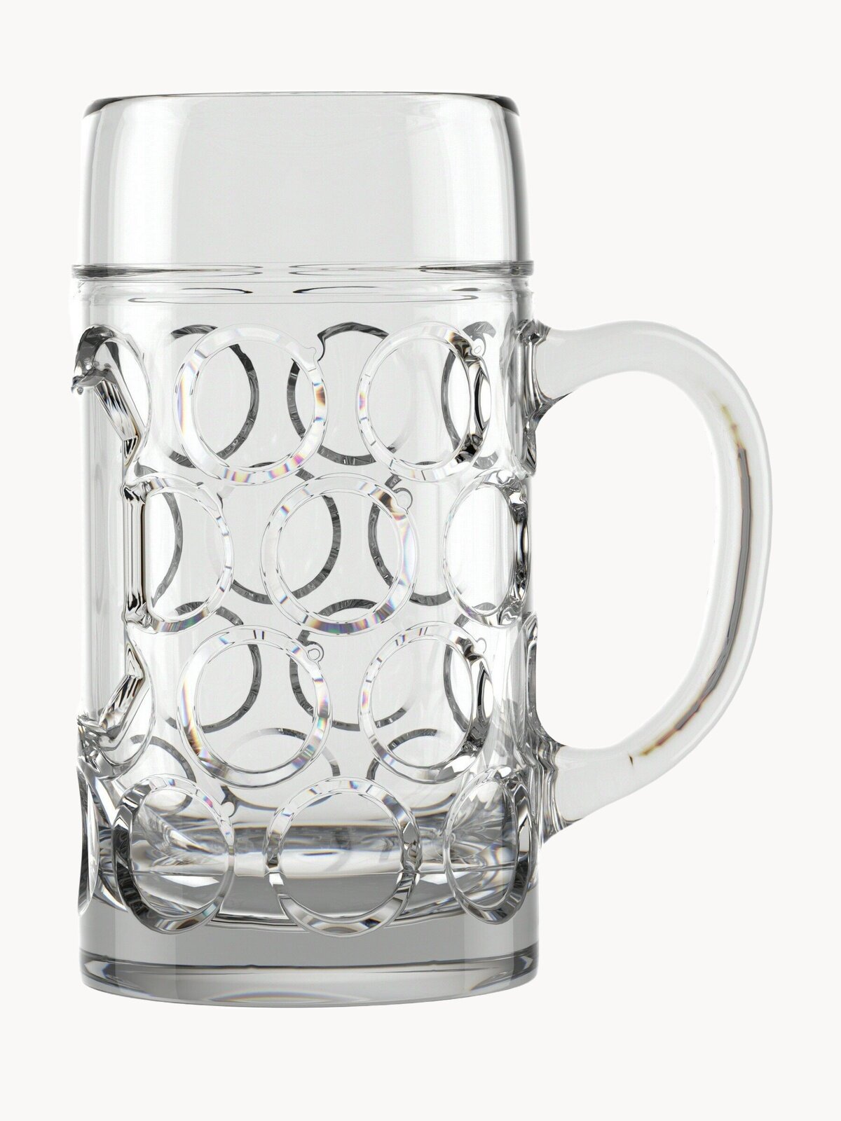Кружка для пива и кваса "OBERGLAS", стеклянная, прозрачная, 1000 мл
