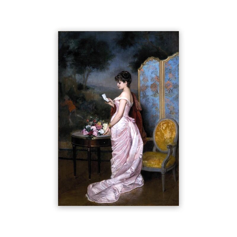 Портрет дамы в розовом, 30x40 см, bPC6333