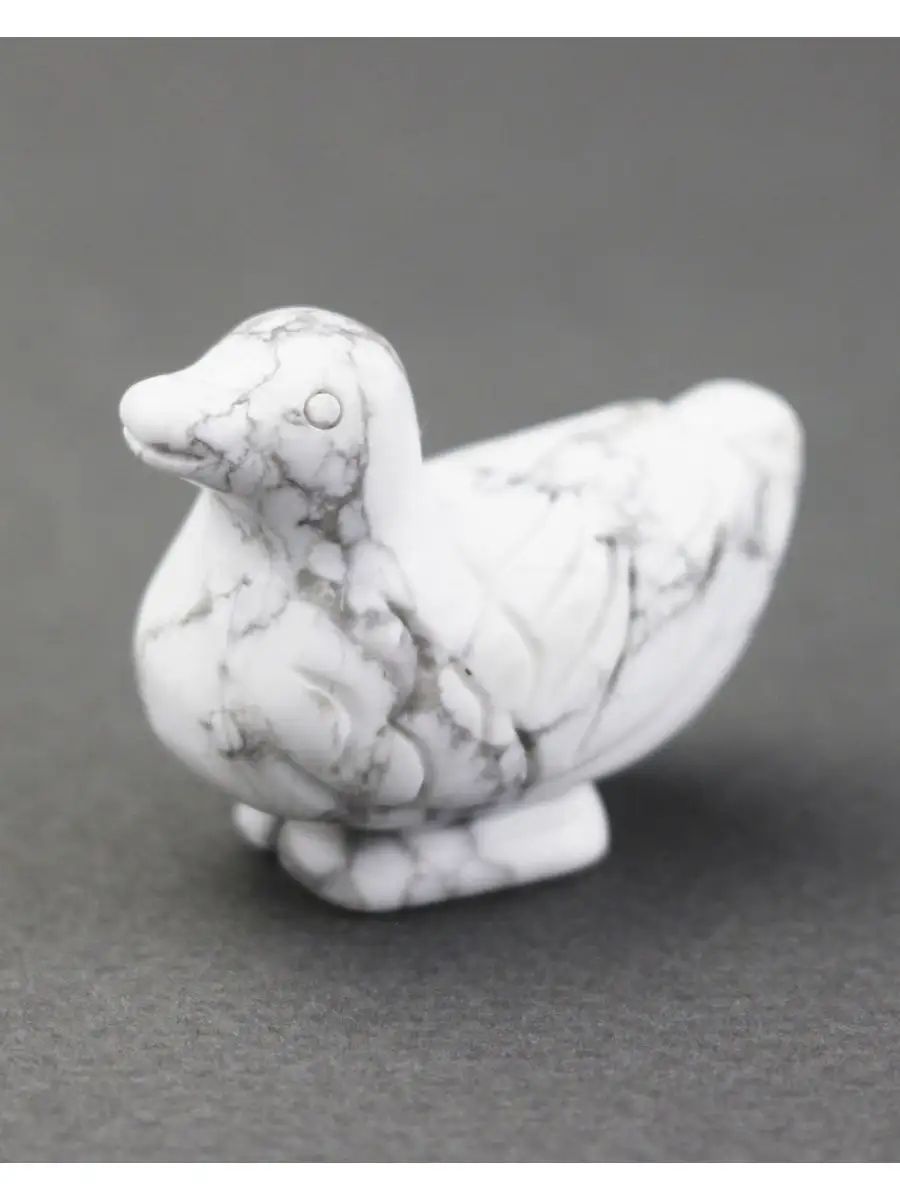Утка Говлит. Натуральный камень. 4х2,5х3см