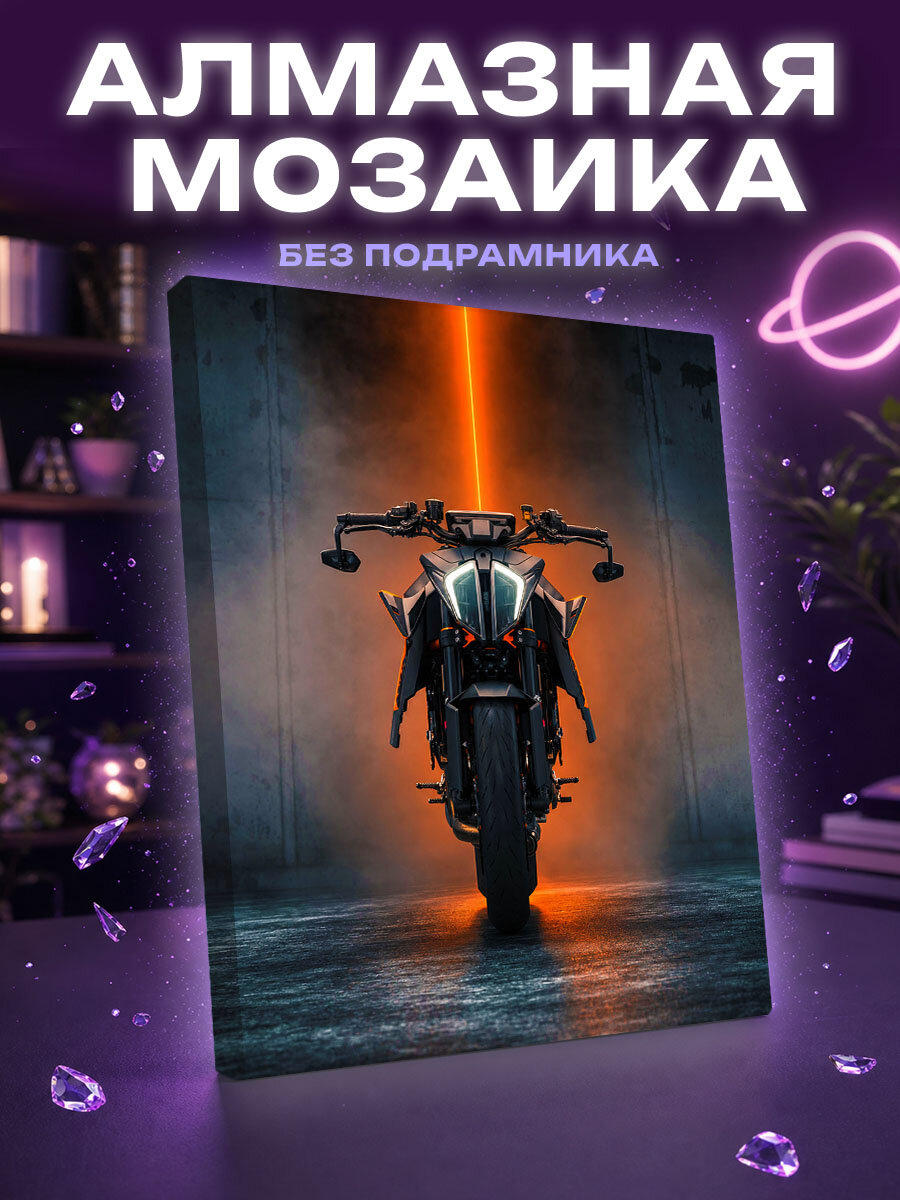 Алмазная мозаика Оранжевый хищник в ангаре