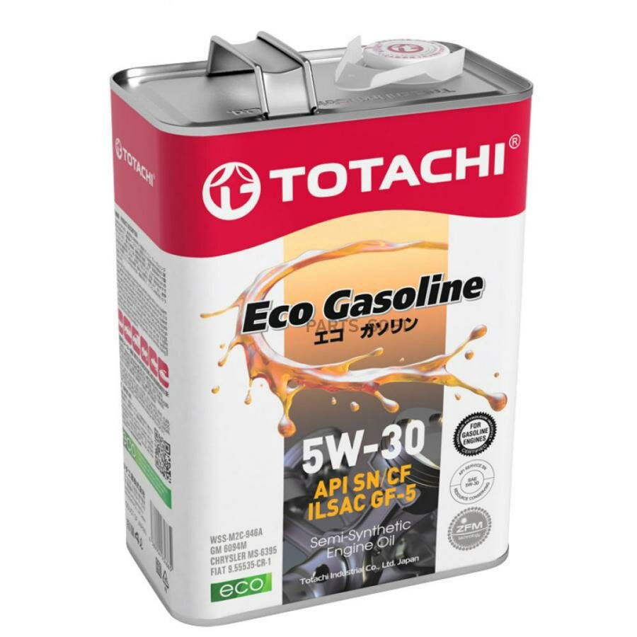 Масло моторное totachi eco gasoline 5w-30 полусинтетическое 4 л 4589904934865