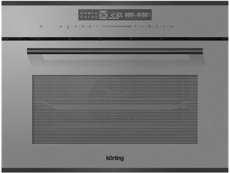 Электрический духовой шкаф с функцией СВЧ Korting OKB 3250 GBXGr MW RU, серый