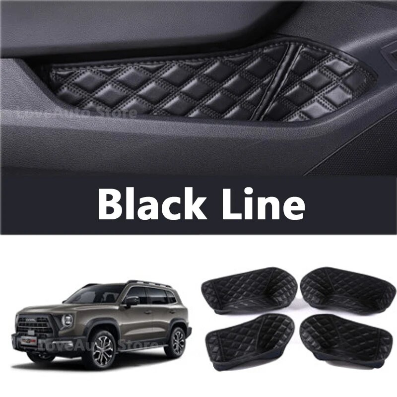 Для Great Wall Haval Dargo 2021 2022, внутренний подлокотник для передней и задней двери автомобиля, ручка, многофункциональный ящик для хранения, крышка, аксессуары Black Line