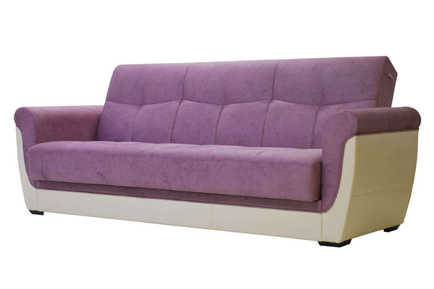 Прямой диван Мадрид 1 Plaza lilack, книжка, 240х90х100 см, с ящиком для белья