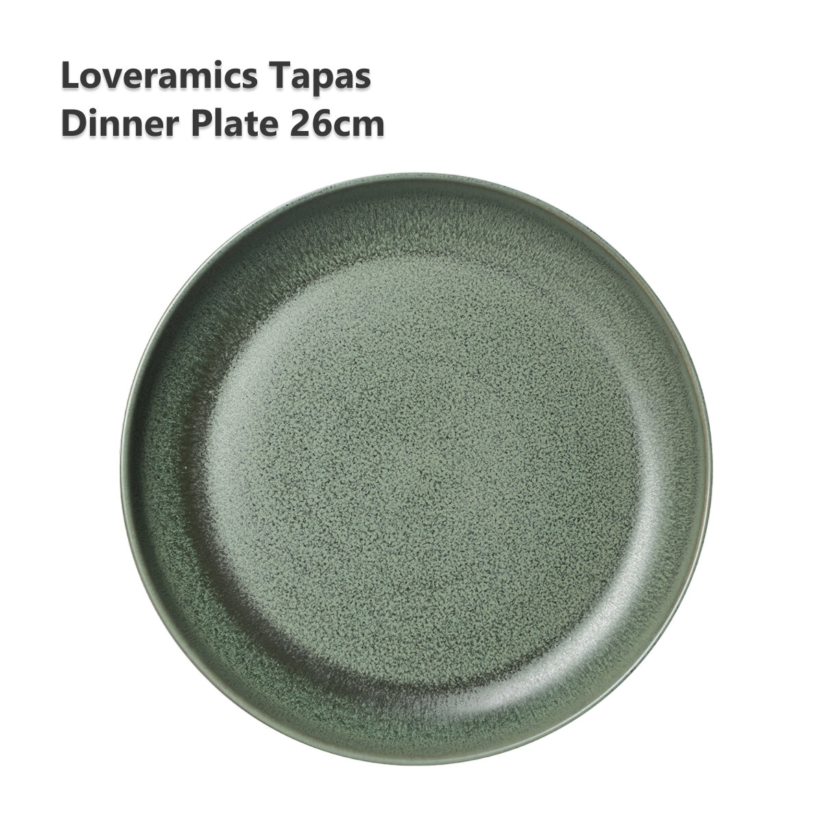 Керамическая тарелка Loveramics Tapas 26 см. Dinner Plate (Matte Dark Green) D114-01BDG