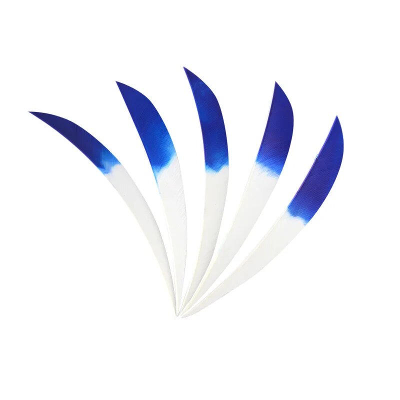 Натуральные перья фазана для стрел 5 дюймов Синий, blue