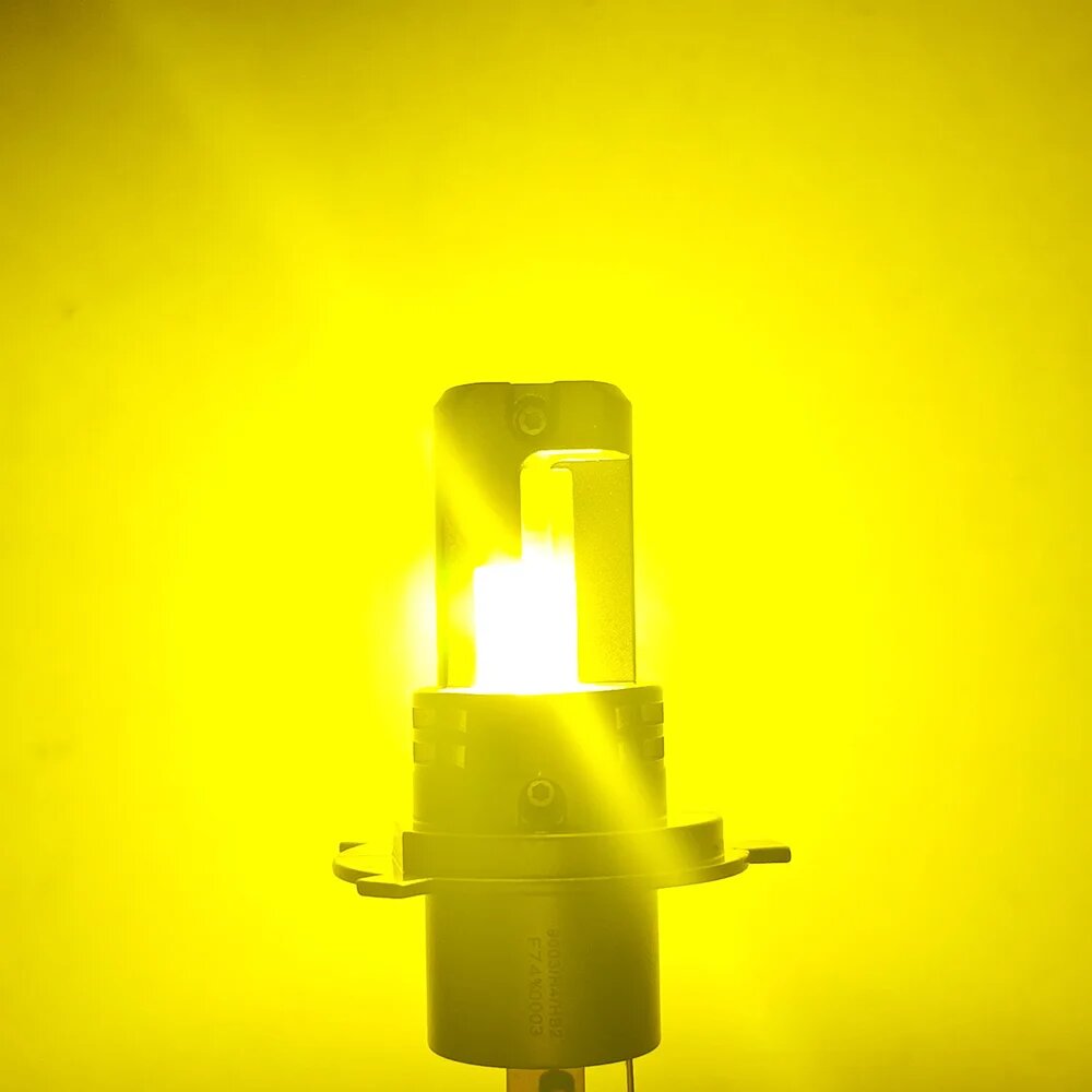 AUXITO 2 шт. 20000LM H4 светодиодная лампа супер яркая 3000K желтая HB2 9003 CSP светодиодная фара дальнего и ближнего света безвентиляторная автоматическая диодная лампа 12 В