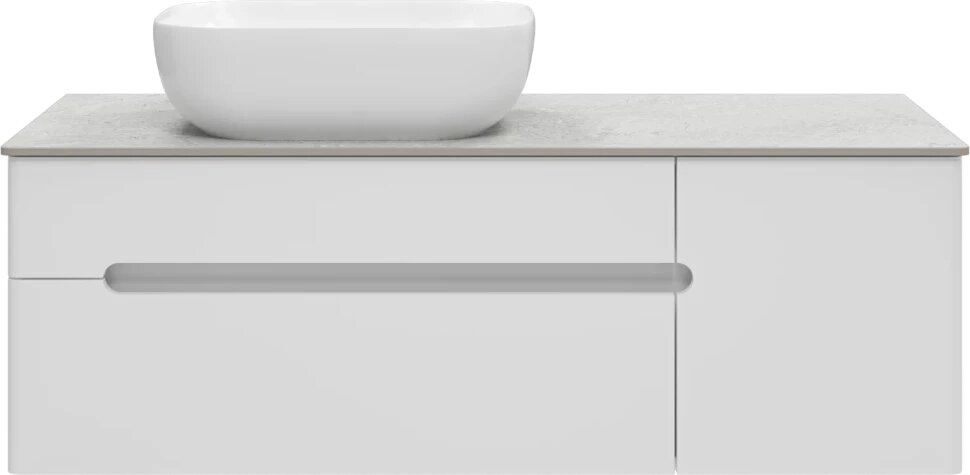 Тумба под раковину Misty Роял П-Роя-01120-011П2Я 118,5 см, подвесная, белый матовый