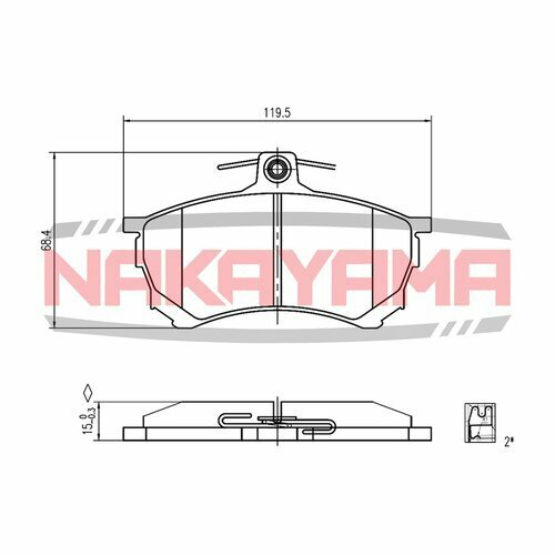 Колодки тормозные дисковые Nakayama p0647ny