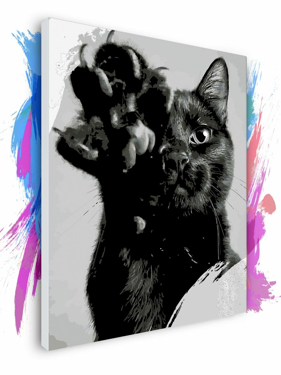 Картина по номерам на холсте Black Cat, 40 х 50 см