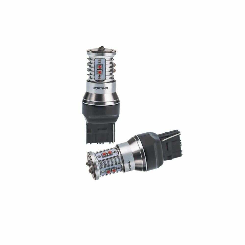 Светодиодная лампа 7440 Optima MINI-CREE, RED, CAN, CREE XB-D*10, 1800K, 12-24V, (W3X16g), 1 лампа
