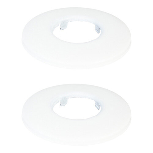 Отражатель декоративный для полотенцесушителя 3/4 d73 мм плоский белый (2 шт.)