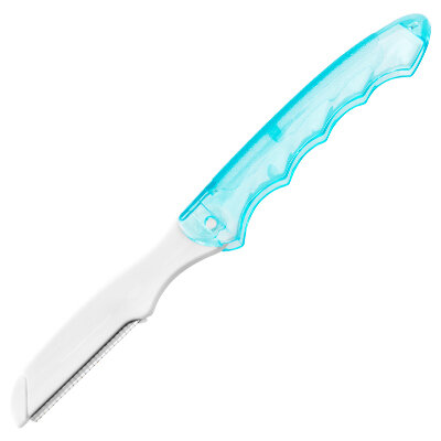 Бритва для бровей складная косметологическая, Леденец (01 Голубая) Irisk Professional (Р110-04-01)