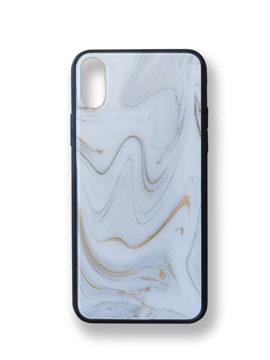 Стеклянный TPU-PC чехол накладка Rock Glass Phone Cases для Apple iPhone X/Xs