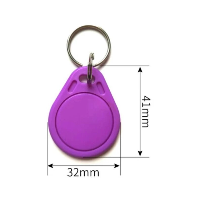 NFC-брелок фиолетовый 41x32 мм, 5 шт.