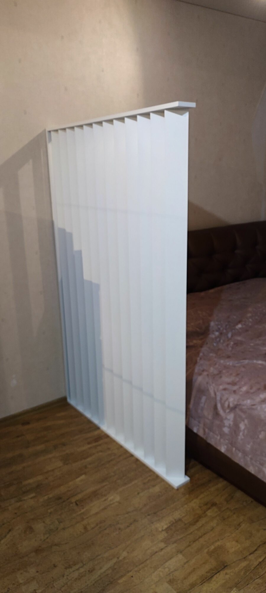 Ширма Реечная Перегородка Для Зонирования Помещений Цвет Белый. Высота 180см, ширина 120см