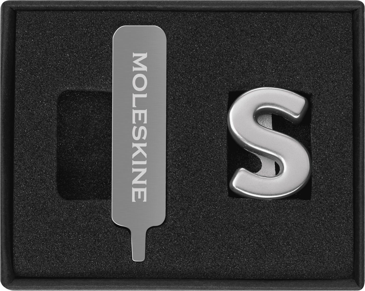 Шильдик-символ Moleskine Symbols PINS SILVER буква S серебристый