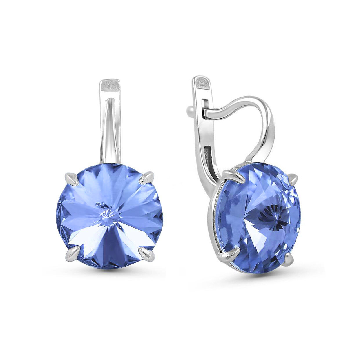 Серьги, серебро, 925 проба, кристалл