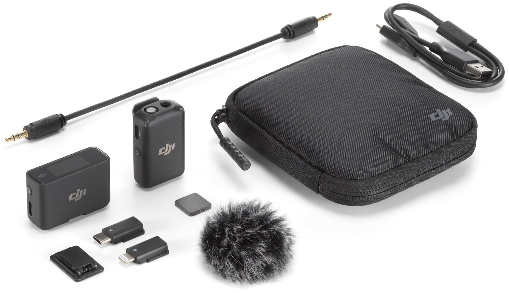 Микрофон DJI Mic Mini (1TX + 1RX), беспроводной, петличка, черный — фото 1