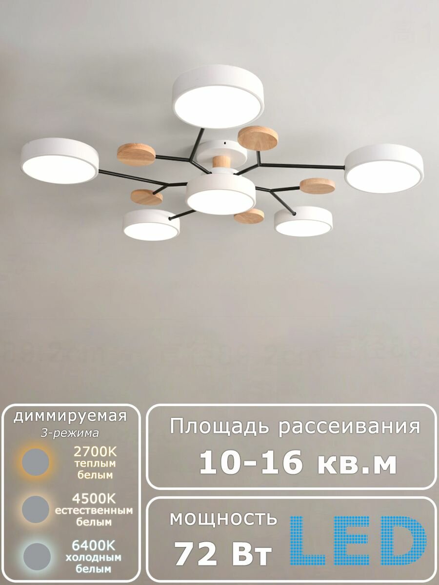 Потолочный светильник, Люстра потолочная в скандинавском стиле
