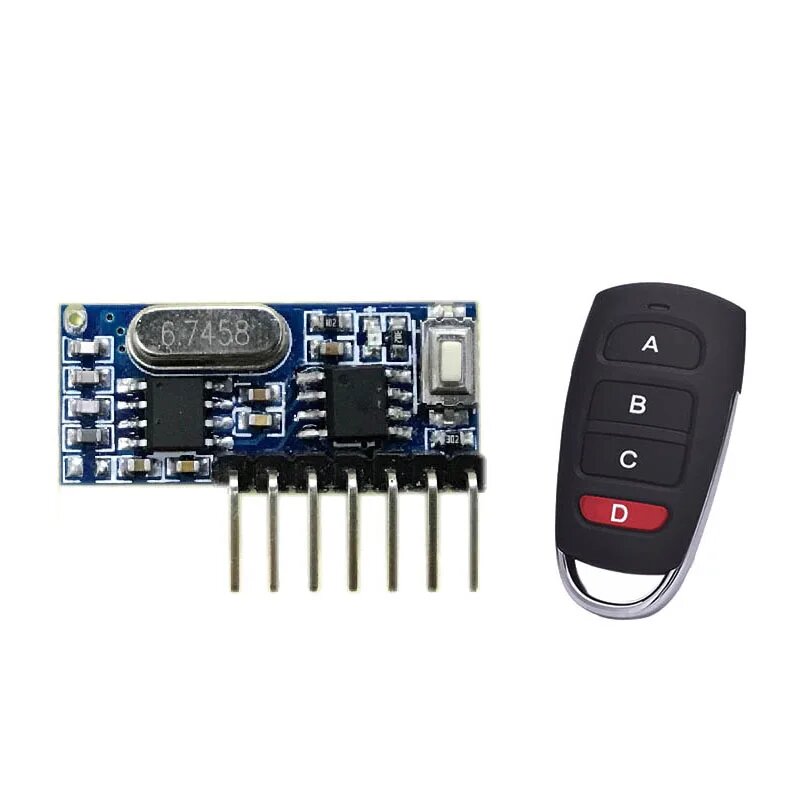 GERMA RF 433 МГц пульт дистанционного управления 4-кнопочный + приемник RX480E-4 Package 1