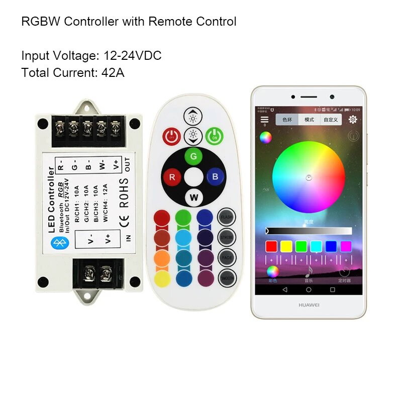 RGB RGBW пульт дистанционного управления светодиодной лентой Wi-Fi Bluetooth RGBW 42A Bluetooth
