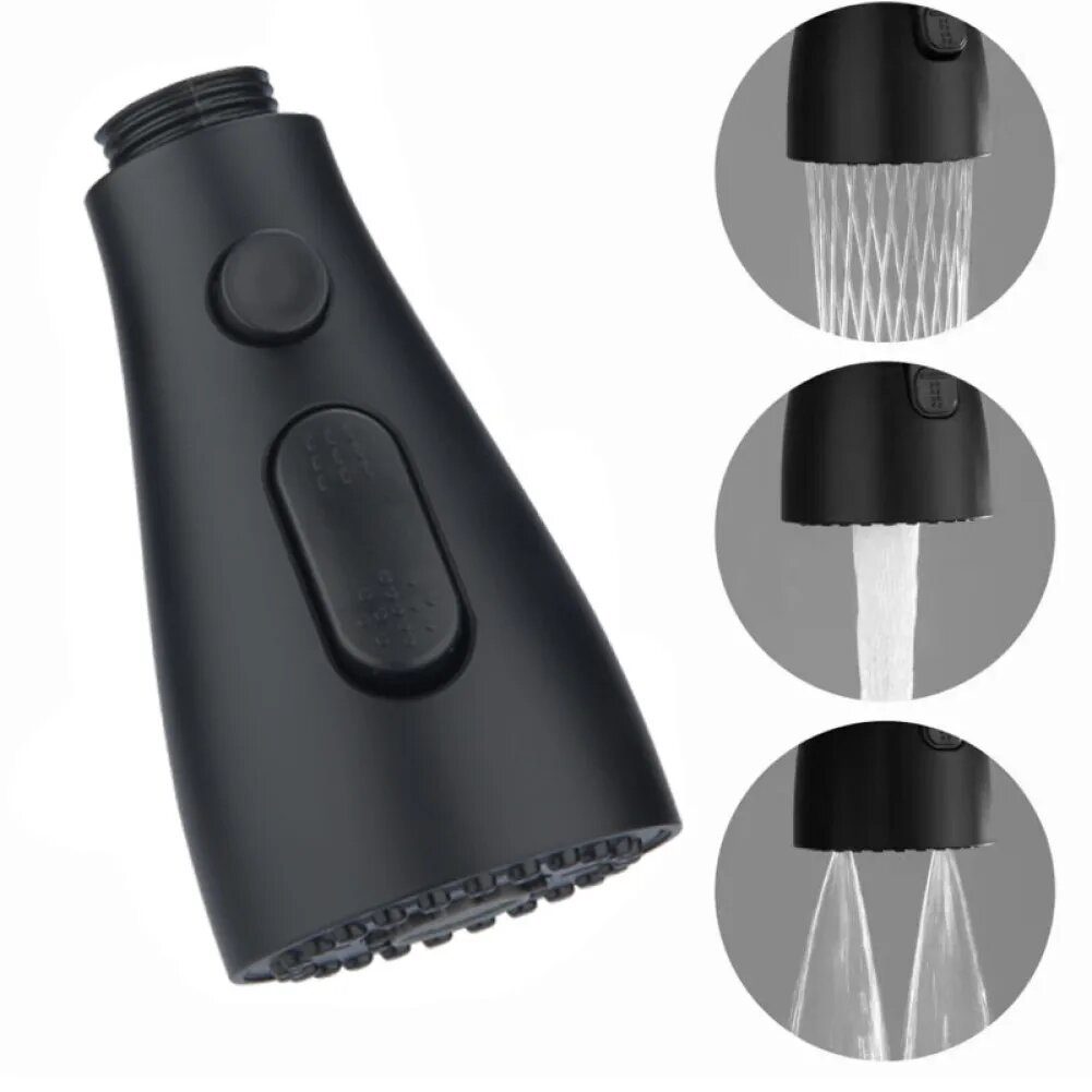 Распылитель для крана Faucet Spray Head black 3 mode